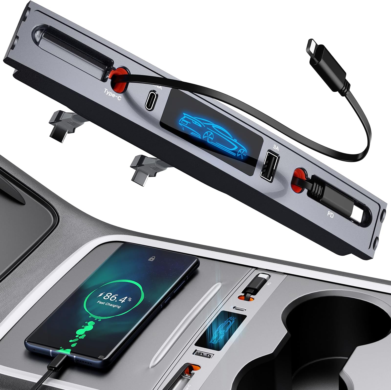 Amazon.com: Tesla USB Hub for Tesla Model 3 Model Y Waterproof - Fast ...