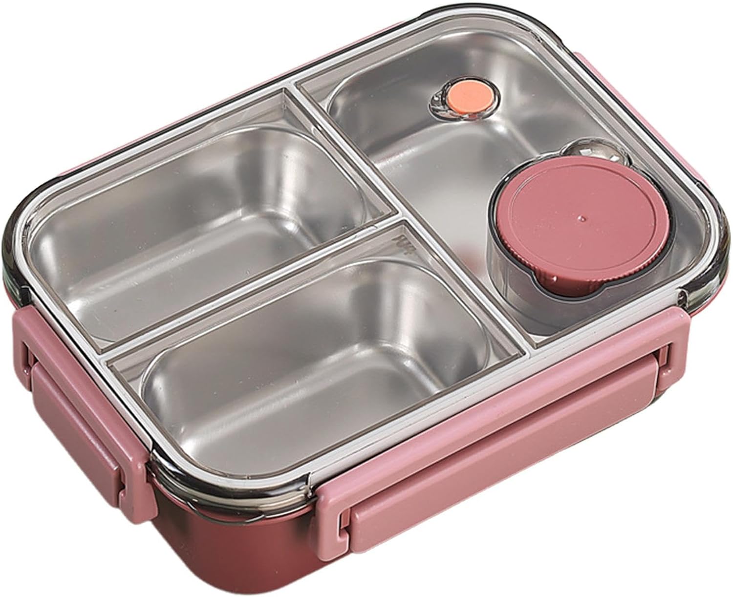 Rurunklee Stainless Steel Bent-o Box/Lunch Box - 3 Compartment Metal ...