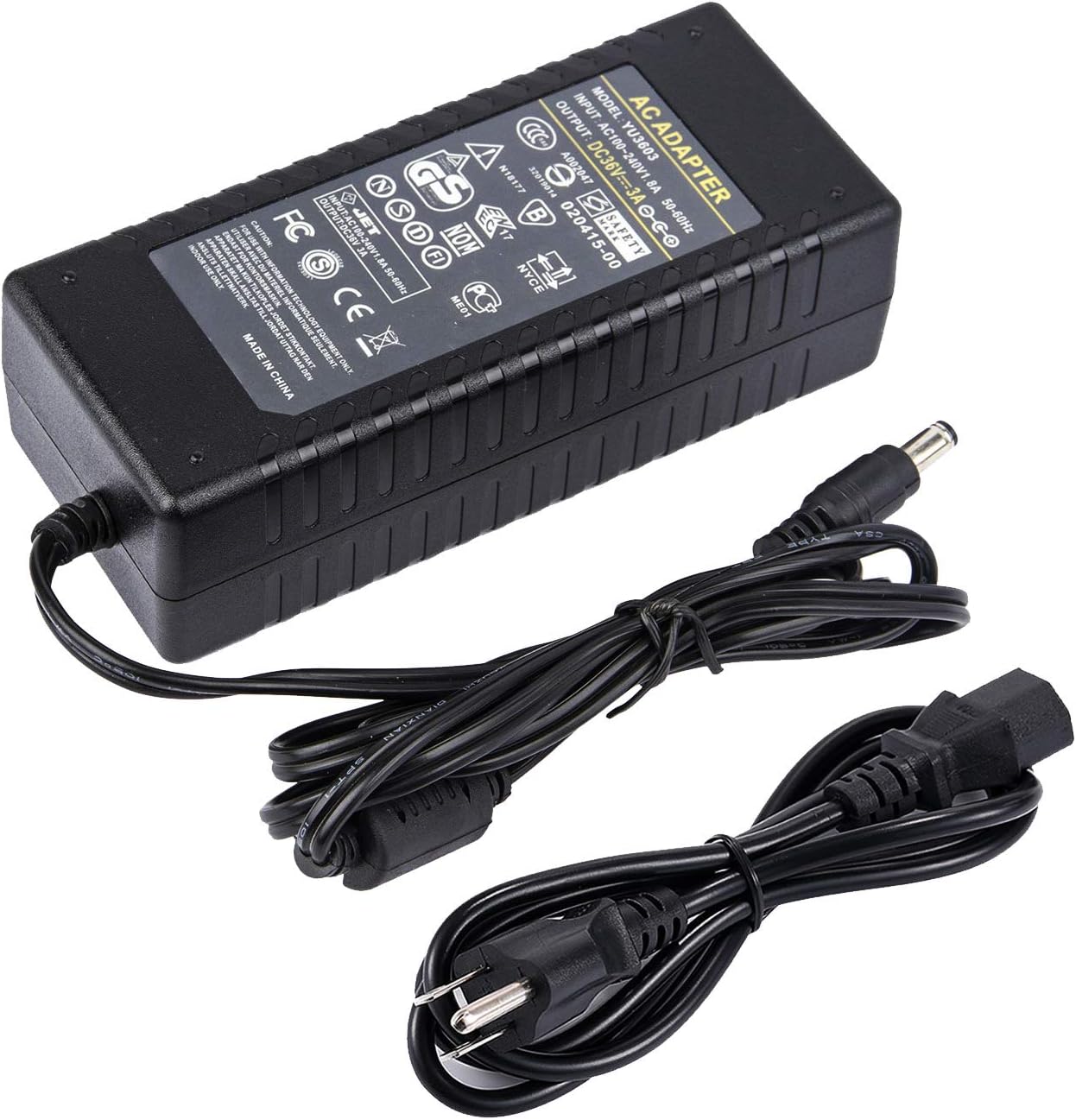 Amazon.com: 36V 3A Power Supply - COOLM AC 100-240V to DC 36V Adapter ...