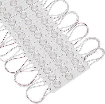 CMLAMPLED 200 PCS 12V DC LED Module 6500K Daylight White 1.2W 3 LEDs ...