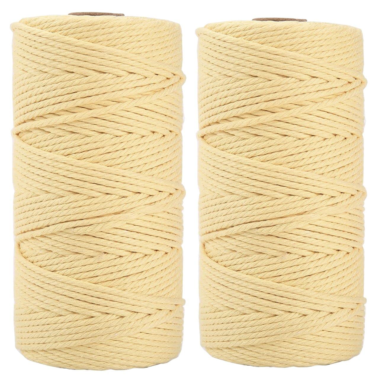 ecofynd 100 Meters Light Yellow Colour Cotton Cord, Colour Dori for ...