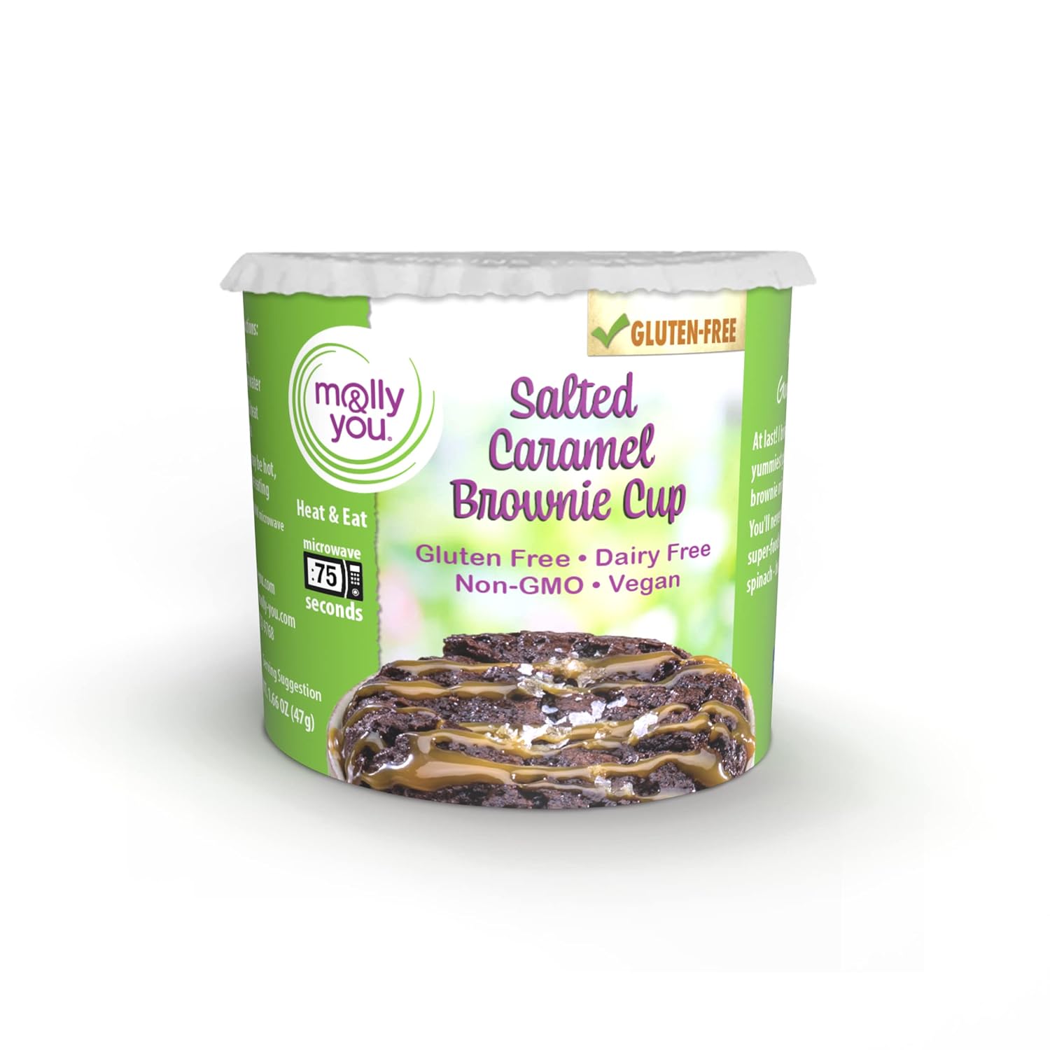 Amazon.com : Molly and You Salted Caramel Gluten-Free Brownie Cup (Pack ...