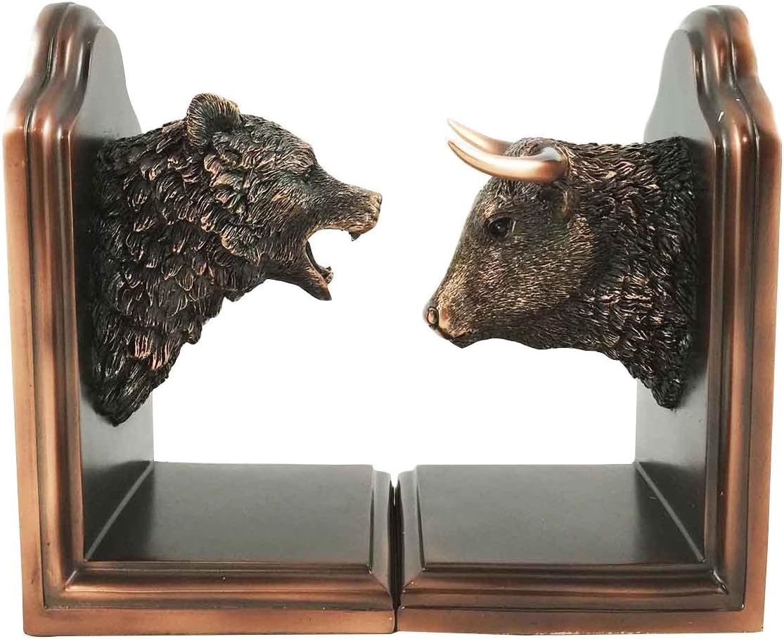 Amazon.com: Bey-Berk Stock Market Bull and Bear Bookends : Home & Kitchen