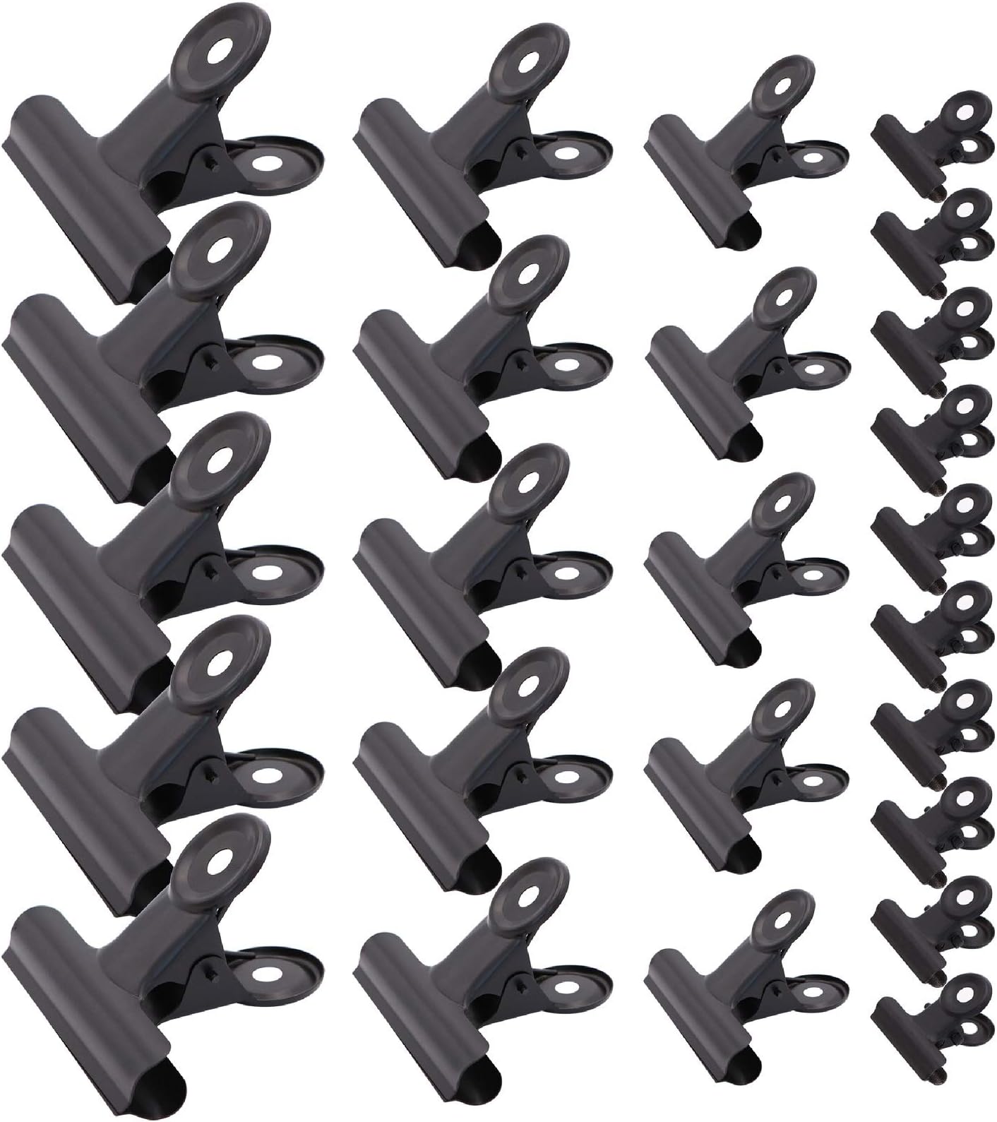 Amazon.com : 20 Pack Bulldog Clips 2 Inches Large Hinge Paper Clips ...