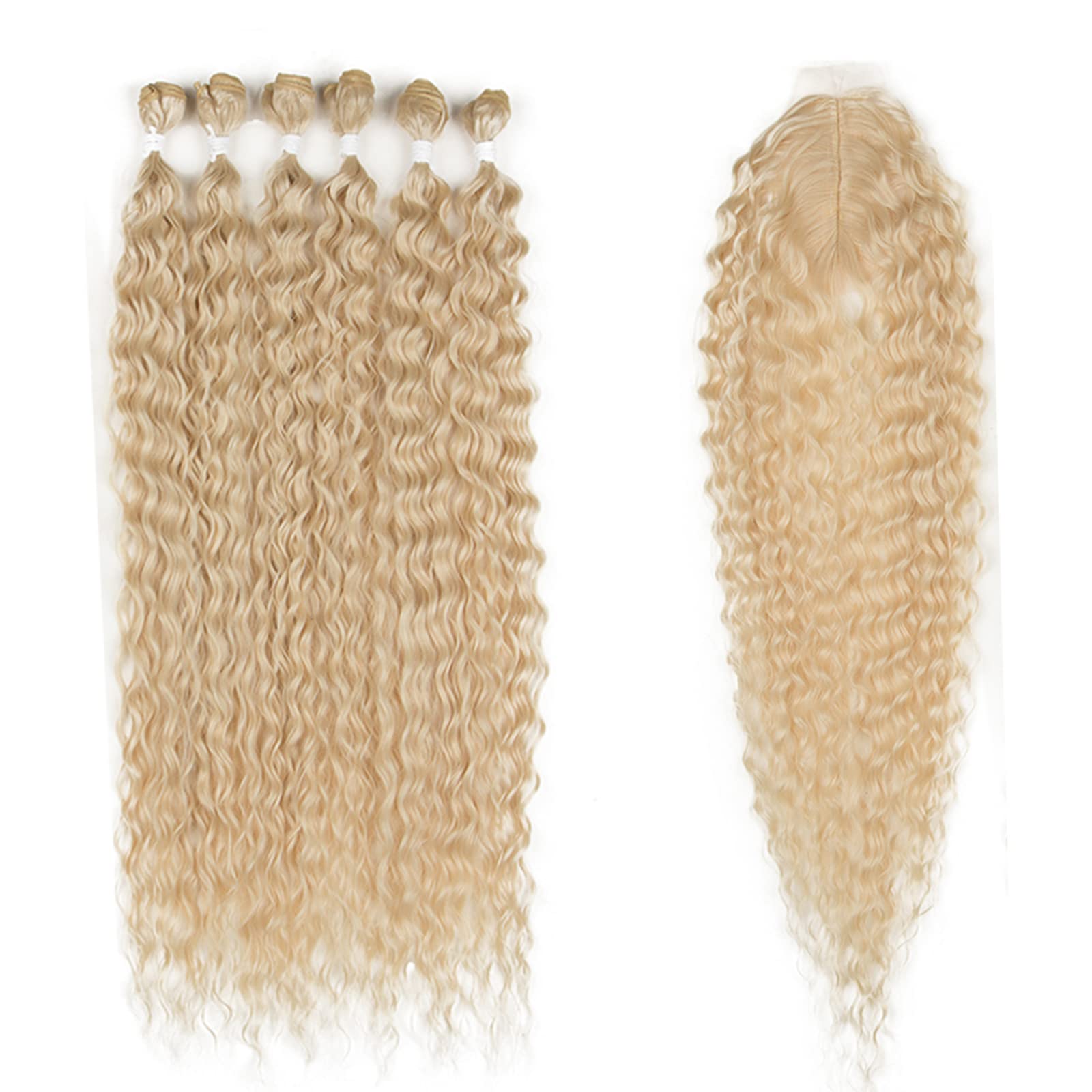 Amazon.com : DÉBUT 30 Inch Synthetic Hair Bundles Water Wave 6 Bundles ...