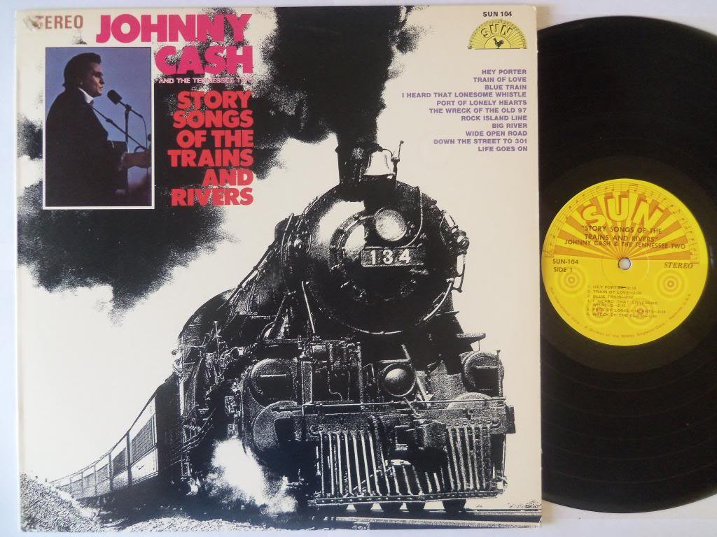 Amazon.com: JOHNNY CASH - story songs of the trains and rivers SUN 104 ...