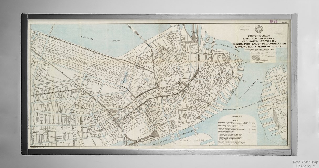 East Boston Map Map Of Boston, MA | Custom Maps | Bank And Surf