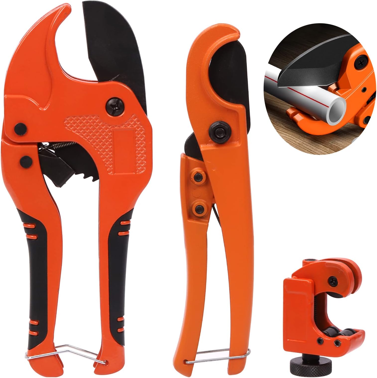 Ofeace Ratchet-type PVC Pipe Cutter, Cuts up to 1-5/8', PVC Pipe Cutter ...