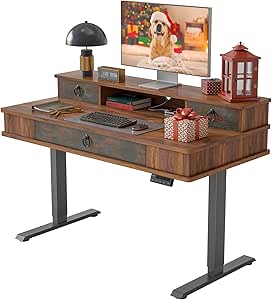 Amazon.com: FEZIBO 48 x 24 inches Whole-Piece Standing Desk Adjustable ...
