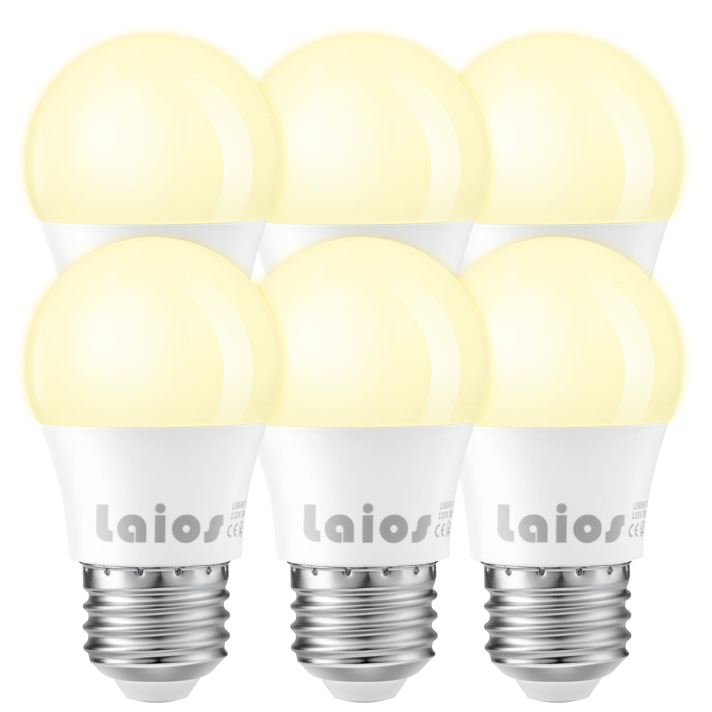 Laios E26 LED Light Bulb A15 Shape, 3W Replace 30W, 300lm, Soft White ...