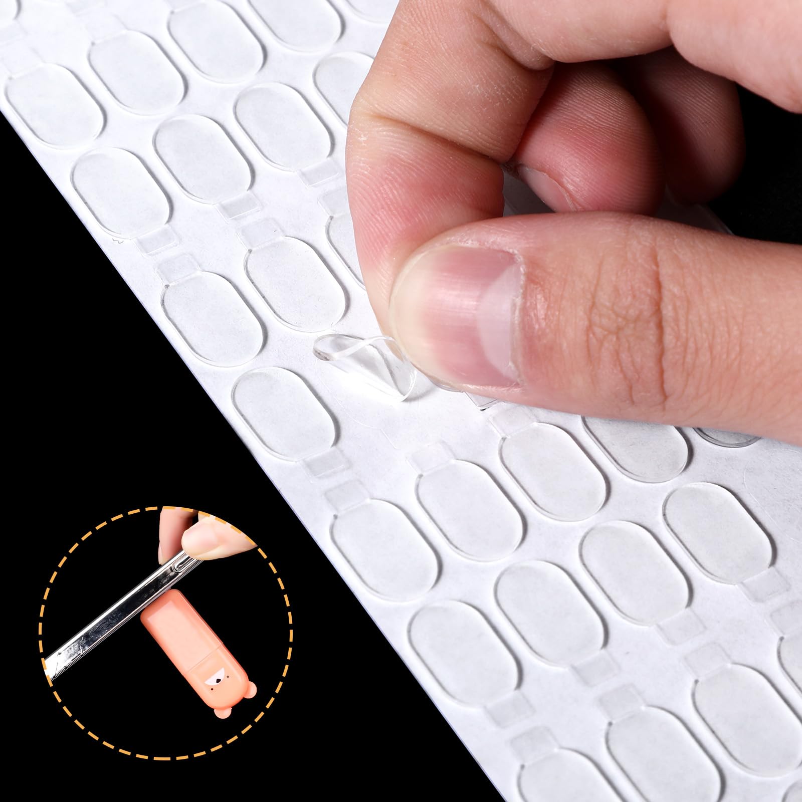 Non-damaging Sticky Tack 300PCS Museum Putty Clear Removable Adhesive ...