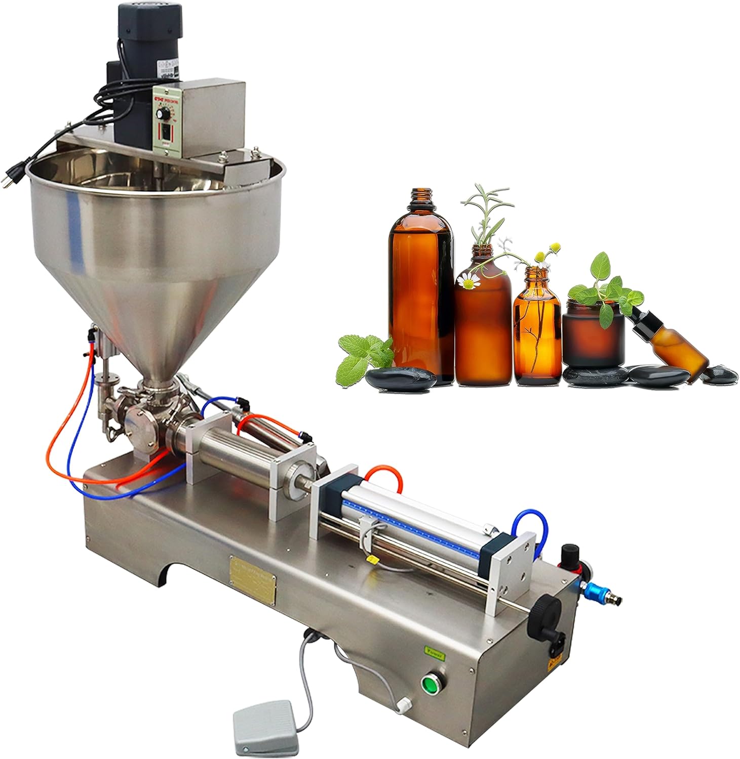 Amazon.com: WYDDDARY Pneumatic Paste Liquid Filling Machine 50-500ml ...