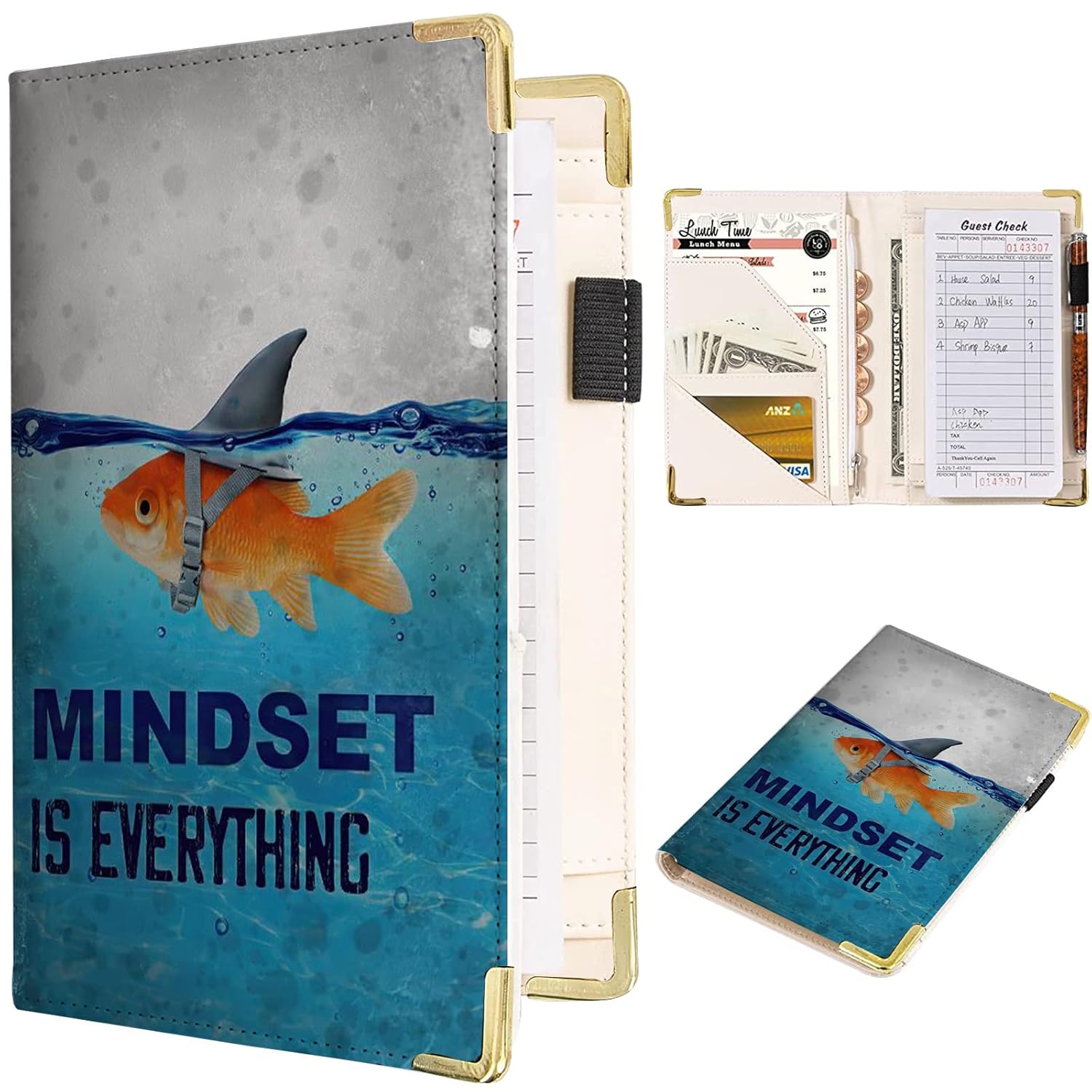 Amazon.com: Waitress Book, Fish Server Books for Waitress with Zipper ...