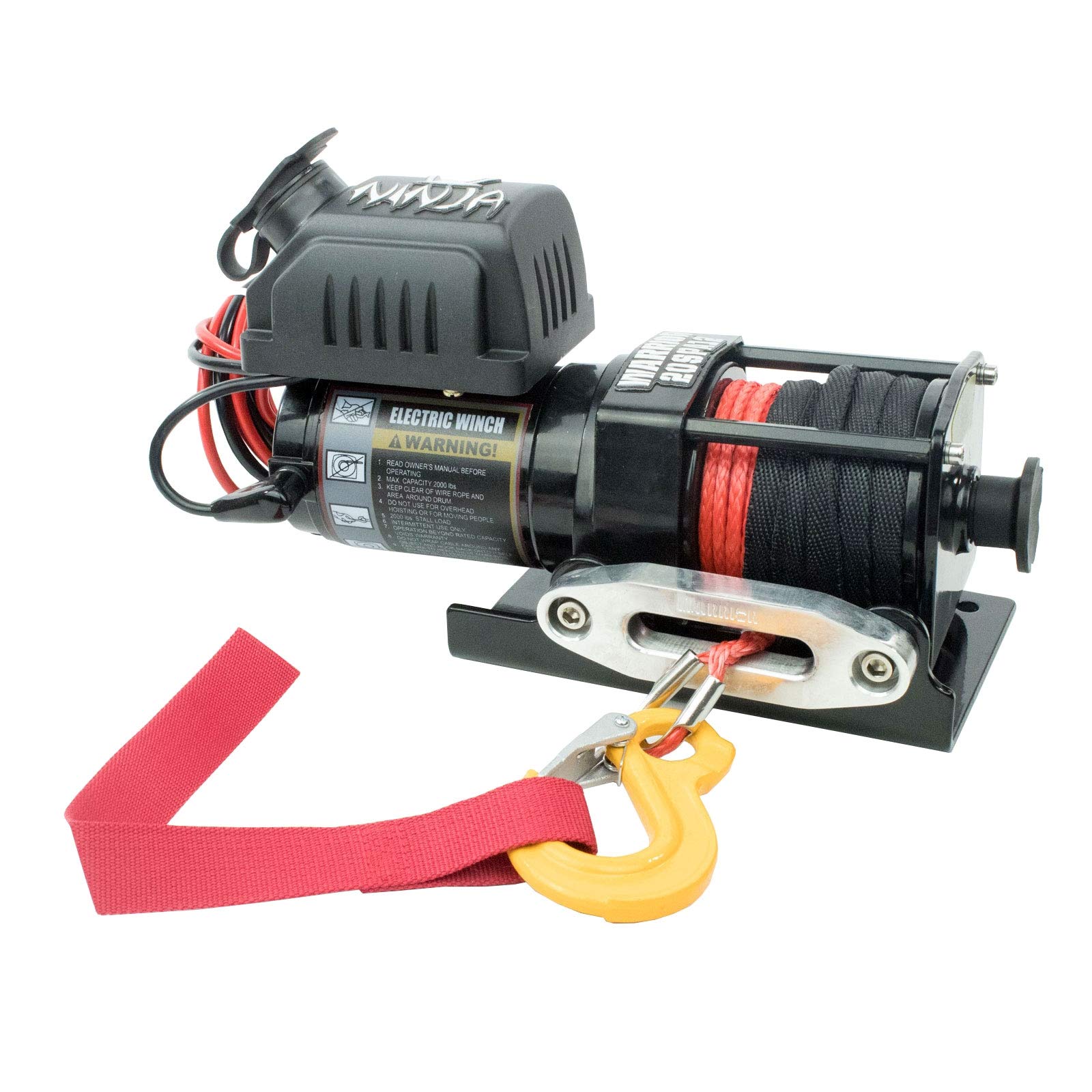 Buy Warrior Ninja 2000lb 12v Electric Winch - Wired Hand Control, High ...