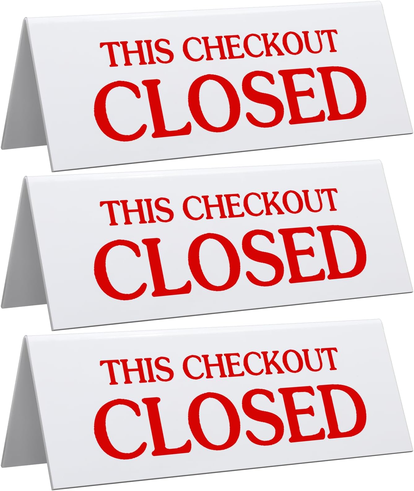 Amazon.com : Triangular Checkout Closed Sign, 65899 : Office Products