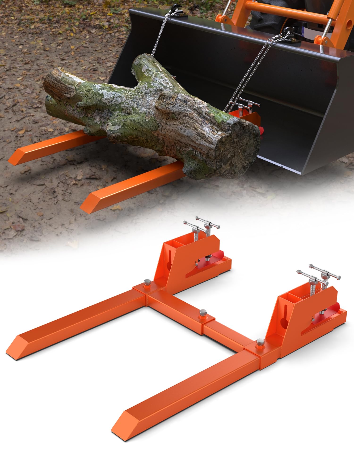 Sulythw 2024 Tractor Bucket Forks 58.86" with Anti-Slip Tongue 4000LBS ...