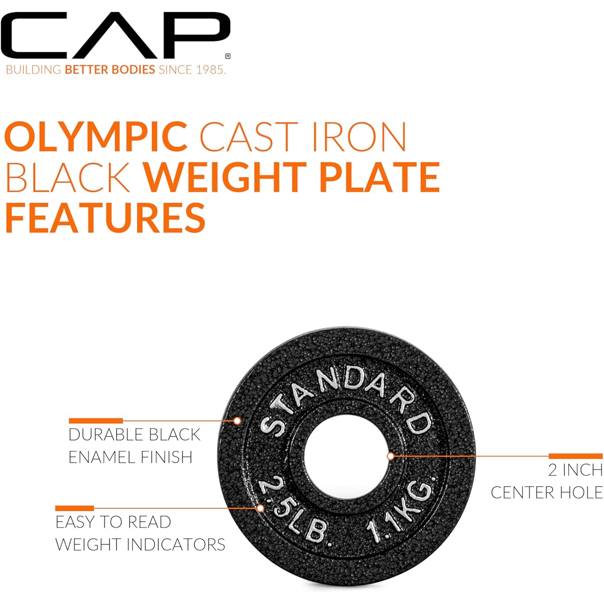 $11/mo - Finance CAP Barbell 2-Inch Olympic Cast Iron Plate Weight Set ...