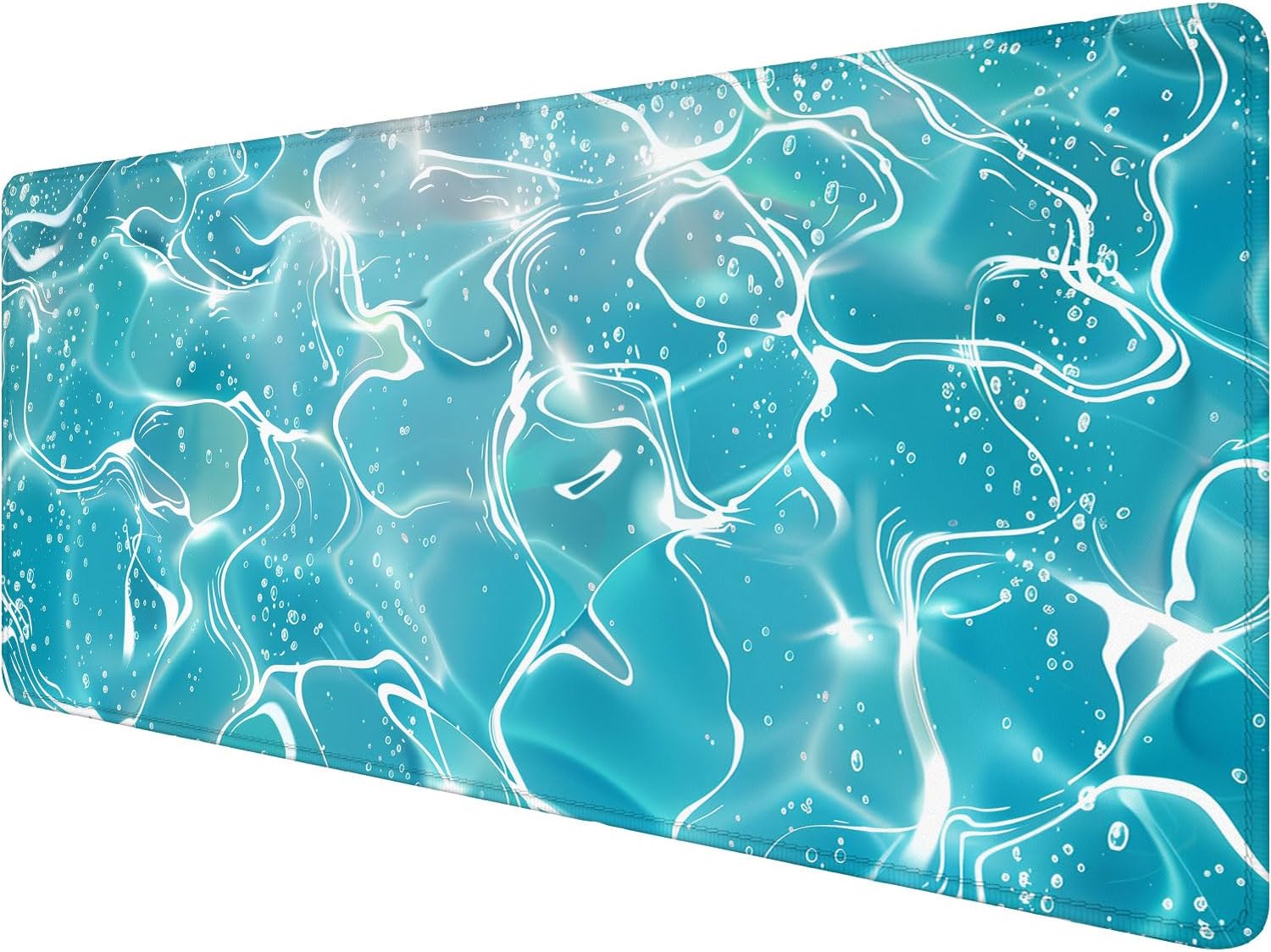 Amazon.com: Anime Wave Desk Mat Gaming Mouse Pad Blue Ocean Waves Water ...
