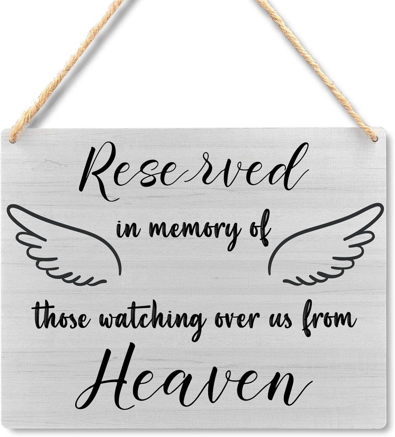 Amazon.com : Ryeolo in Loving Memory Wedding Sign, Reserved Signs for ...