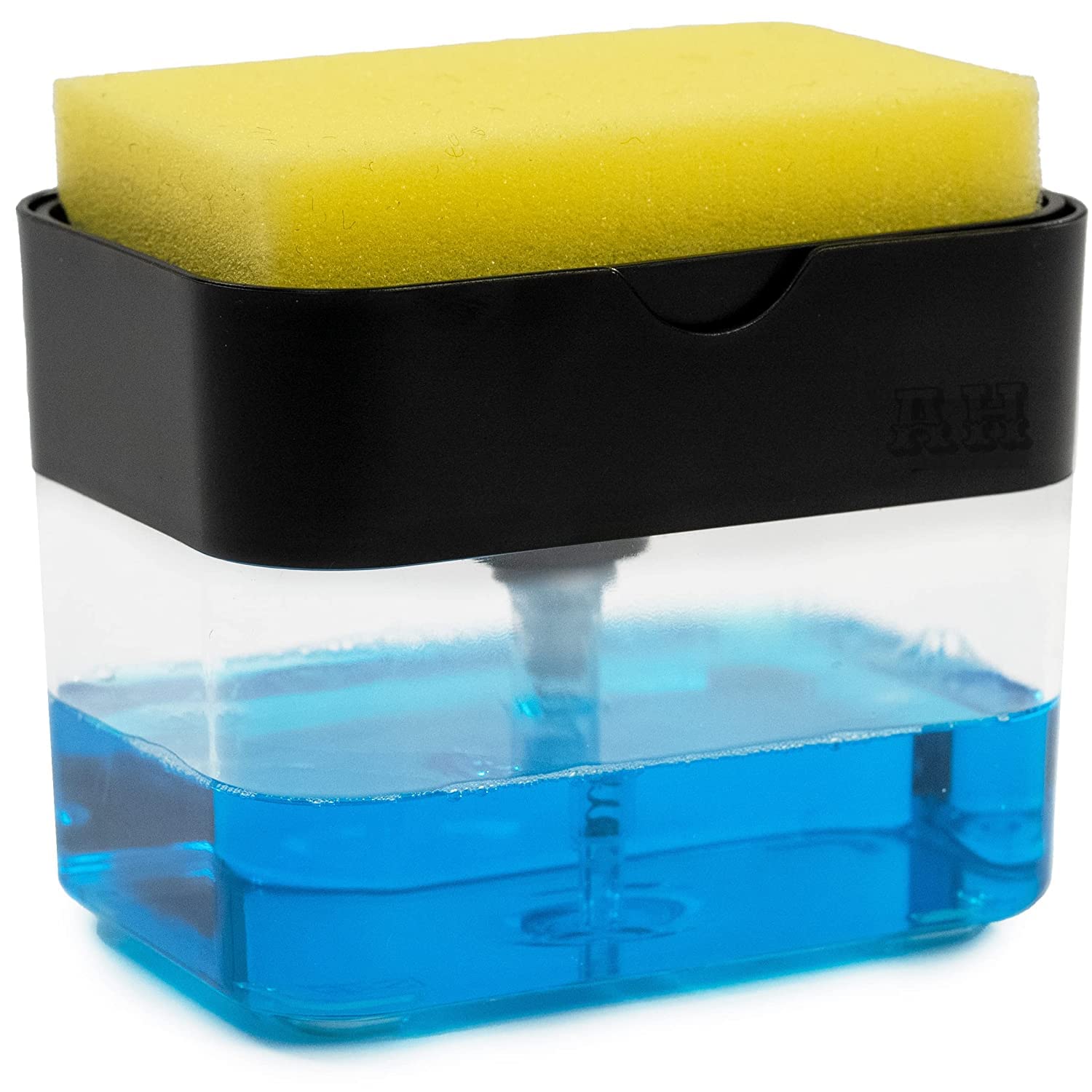 ARUHIU Dish Soap Dispenser and Sponge Holder for Kitchen Sink with ...