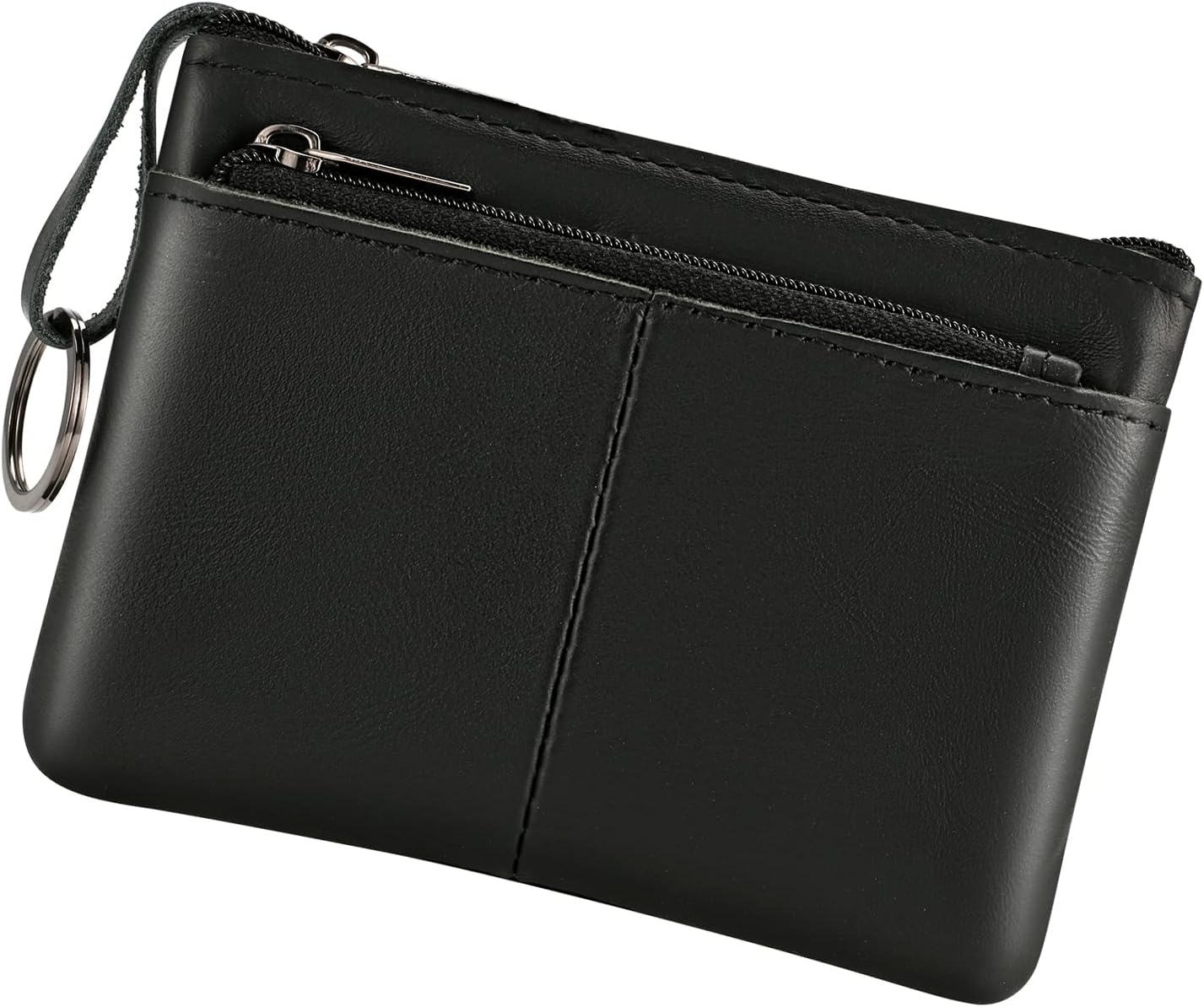 Amazon.com: Women's Genuine Leather Coin Purse Zipper Pocket Size Pouch ...
