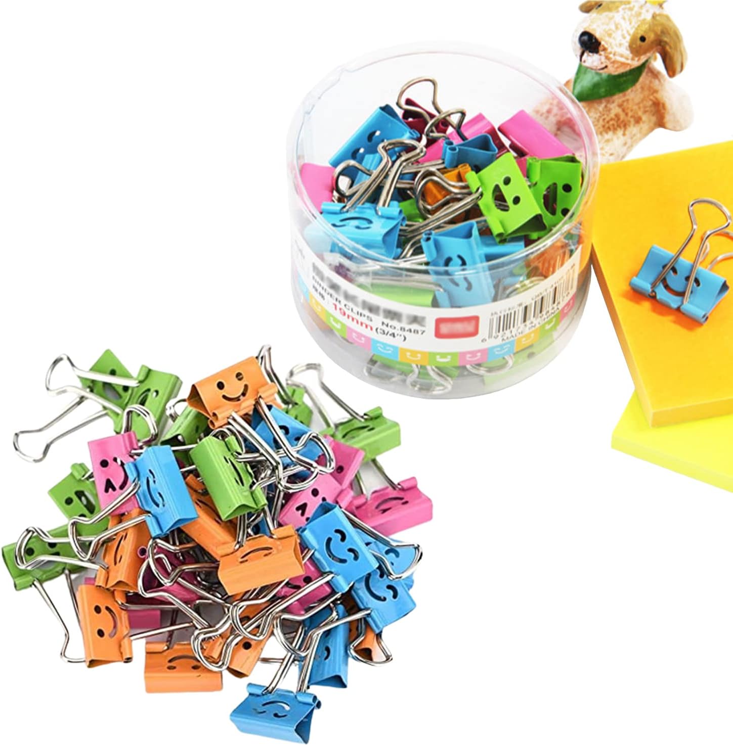 40 Pcs Colored Paper Binder Clips Clamps, Metal Swallowtail Clips 19mm ...