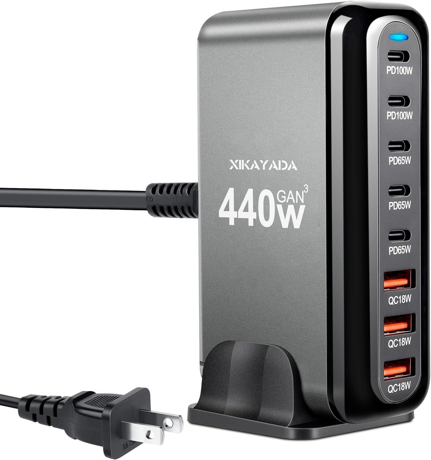 Amazon.com: USB C Charger 440W GaN Fast Charger Block 8-Port PD3.0 Fast Charging Station 100W ...