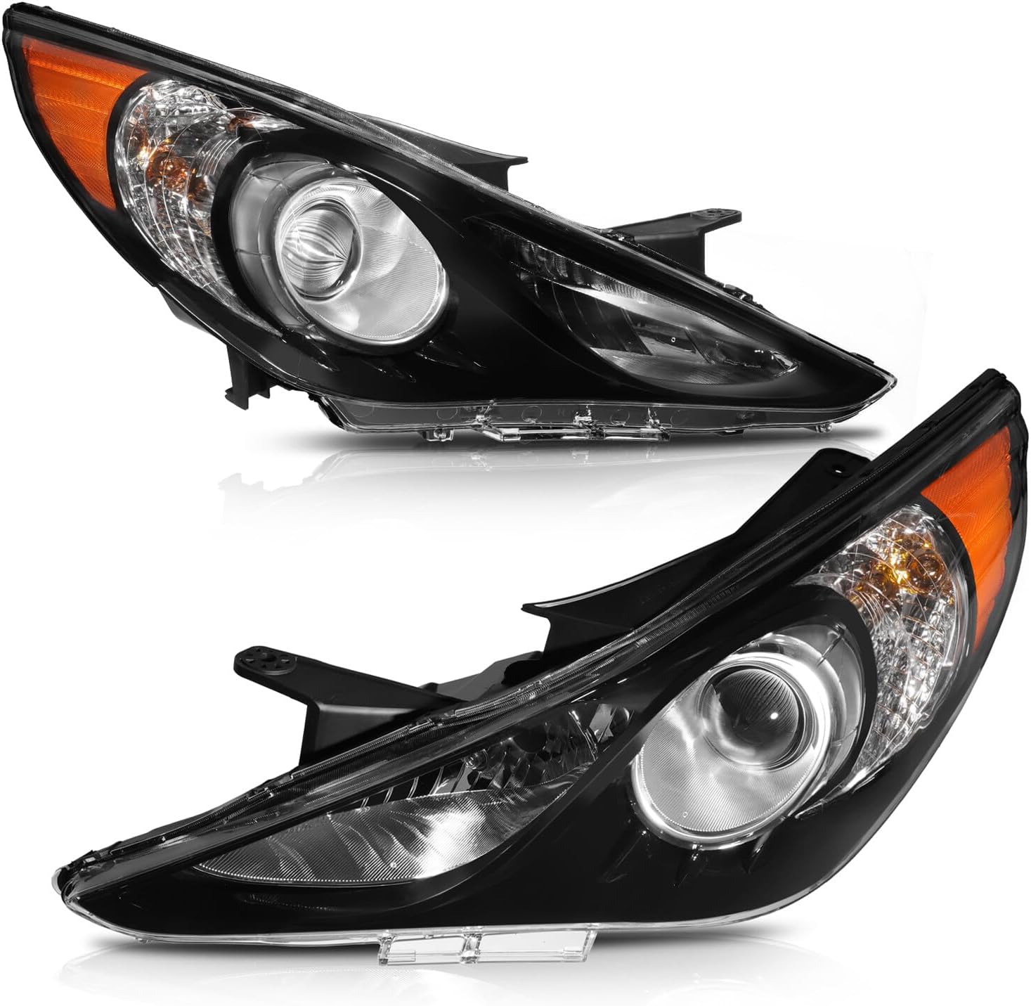 Amazon.com: ZonCar Headlight Assembly,Black Headlights Compatible with ...