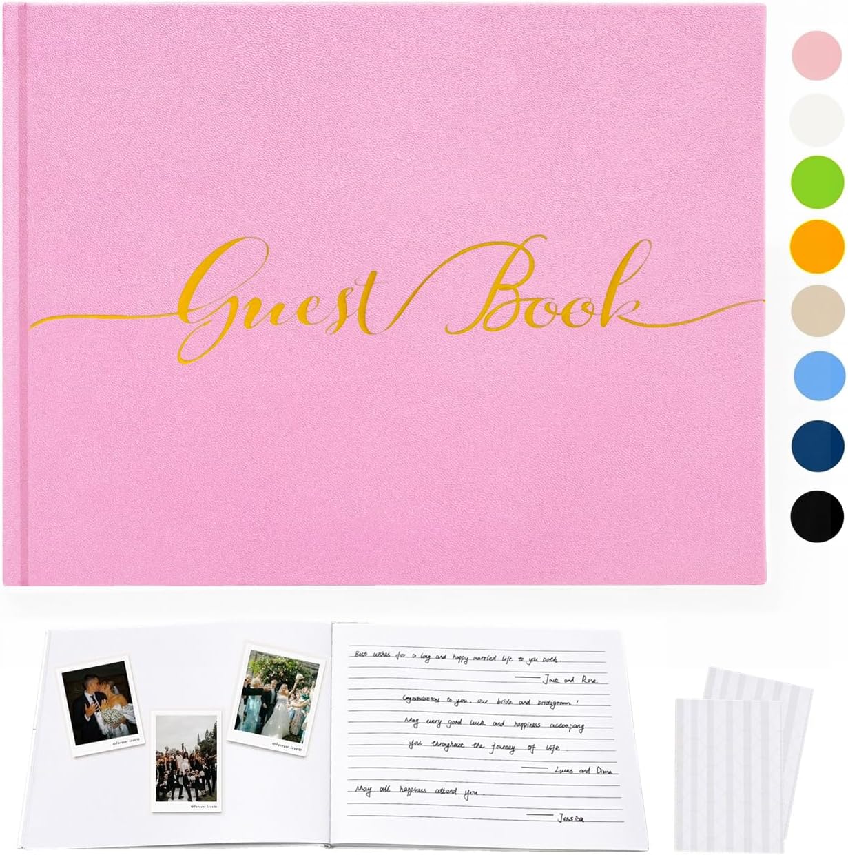 Amazon.com: BGHEOUYV Wedding Guest Book Polaroid Guest Book for Wedding ...