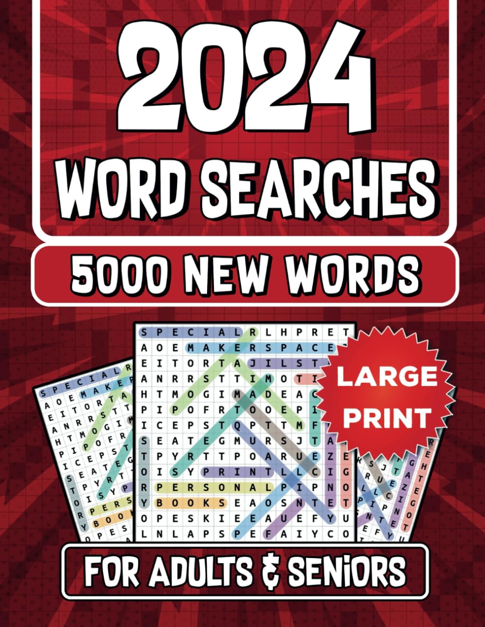 2024 Word Search Puzzle Books For Adults & Seniors Large Print - 5000 ...
