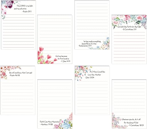 Amazon.com : 8 Pack Christian Sticky Notes Samll Scripture ...