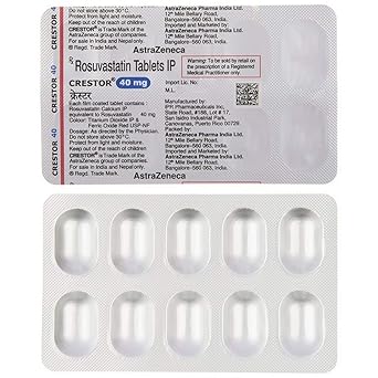 Crestor 40 mg - Strip of 10 Tablets : Amazon.in: Health & Personal Care
