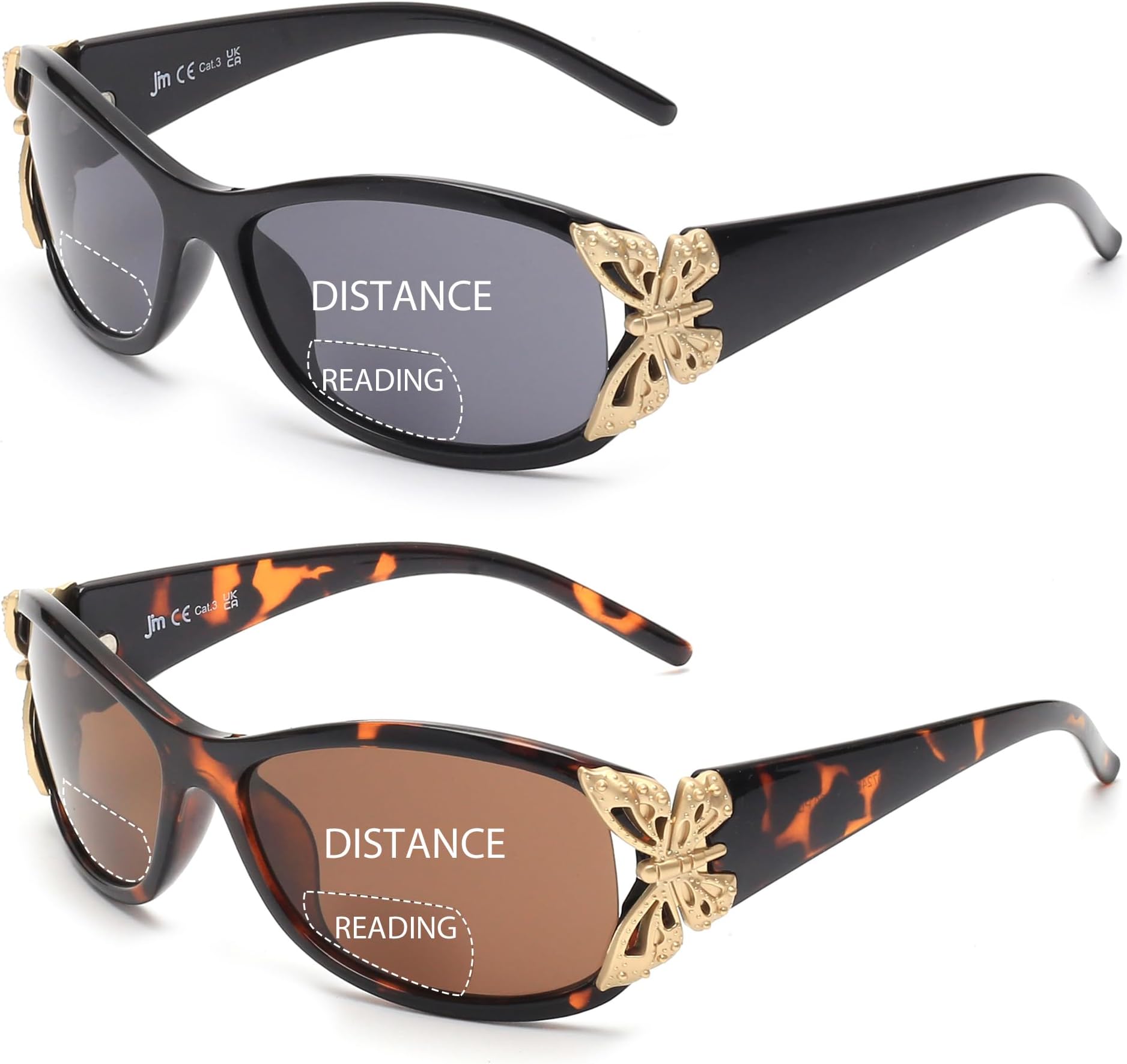 Amazon.com: The Jazzy Bifocal Reading Sunglasses, Rhinestone Glasses ...