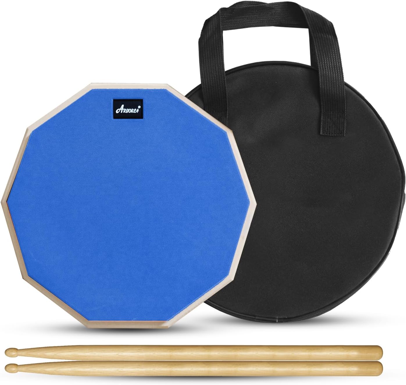 Arborea Drum Practice Pad Pad de goma silenciosa de 12 pulgadas con ...