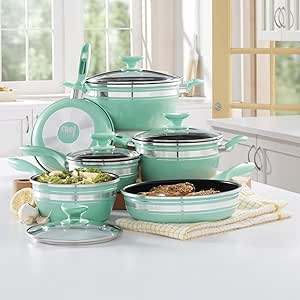Amazon.com: Montgomery Ward 10-Piece Chef Tested Banded Cookware Set ...
