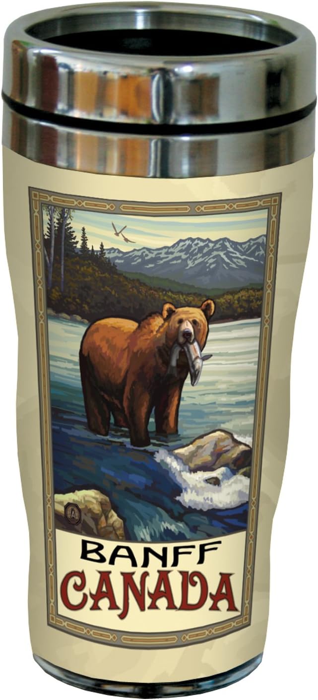 Amazon.com: Tree-Free Greetings sg23336 Vintage Banff Canada Grizzly ...