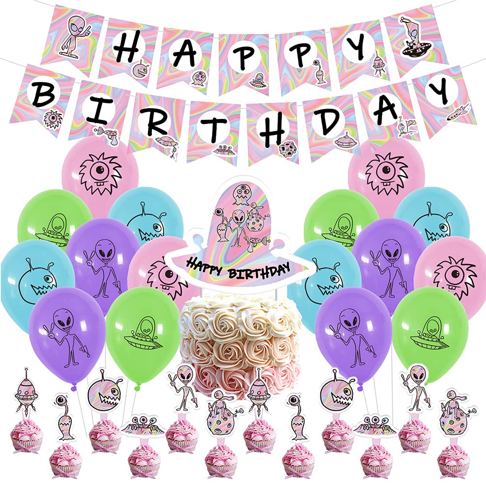 Buy Amycute Alien Party Supplies Alien Theme Party Supplies, Birthday ...