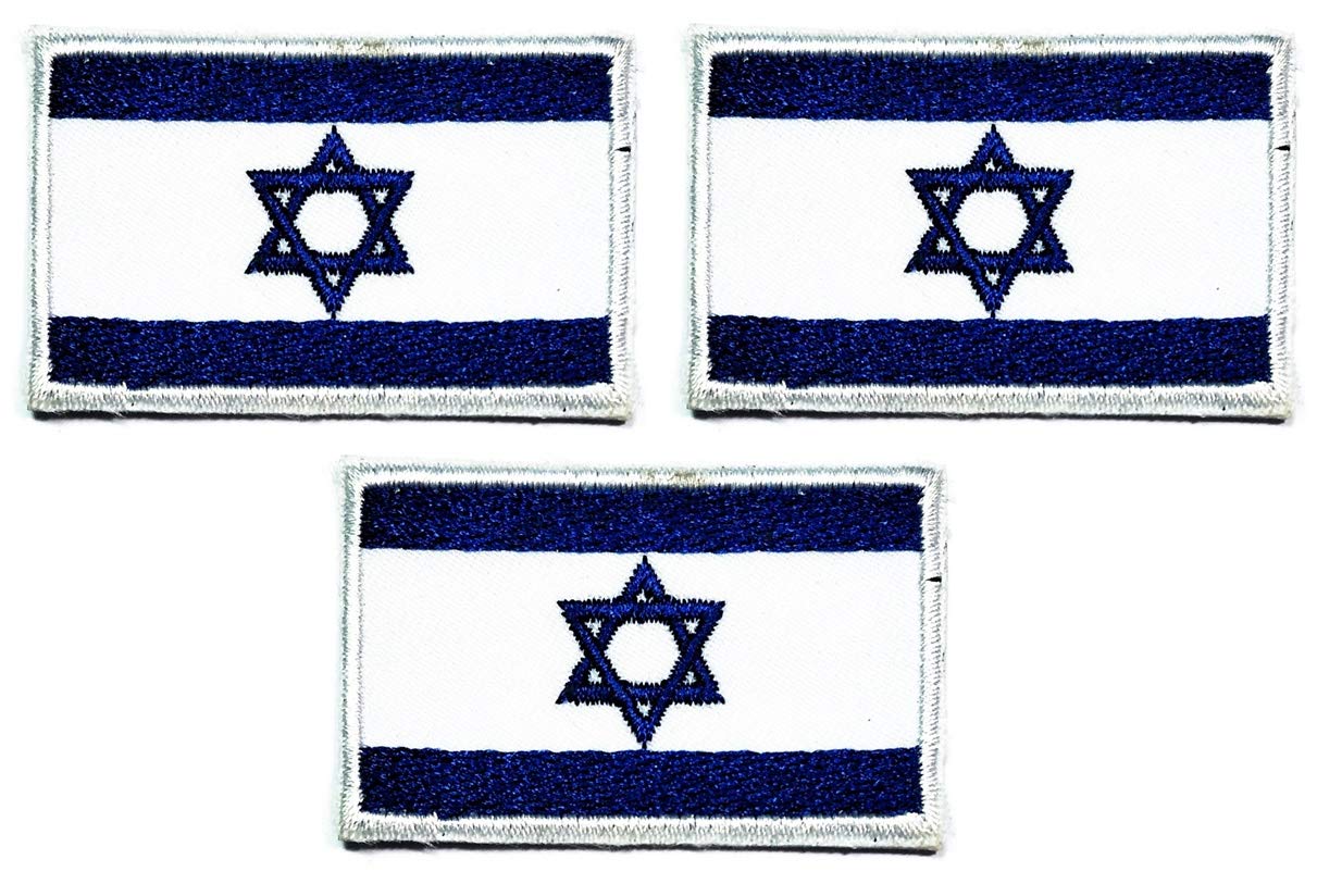 Snapklik.com : Patch Set Of 3 Mini Flag 1.2X2 Israel Flag Emblem ...