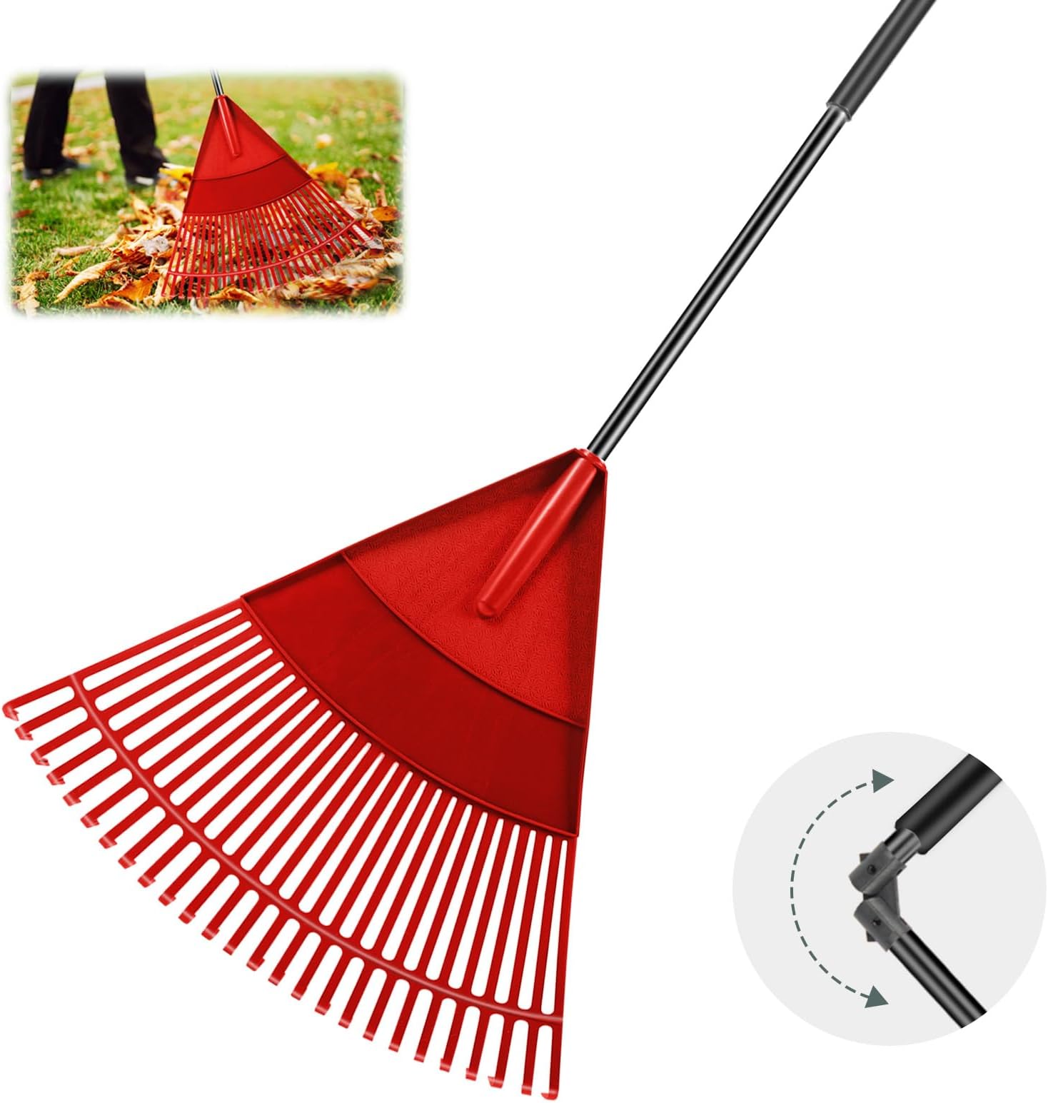 Amazon.com : Colwelt Plastic Leaf Rake, Garden Poly Shrub Rake with 56 ...