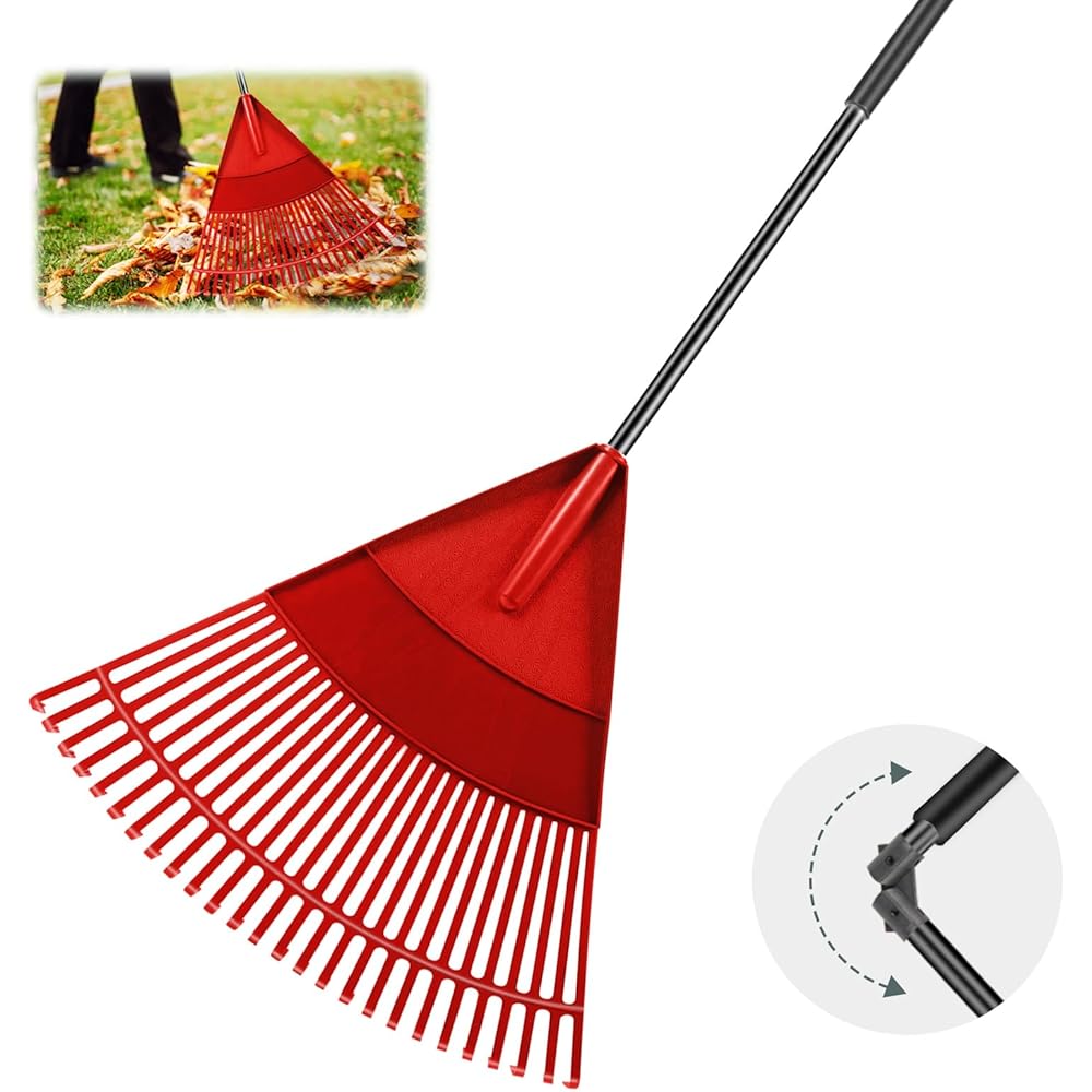 $8/mo - Finance Garden Leaf Rake, 65.7" Garden Rakes with Foldable ...