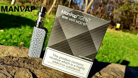 Manvap® Gent Vape Starter Kit, 2000mAh E-Cigarette Box Mod, 80W E-Cig ...