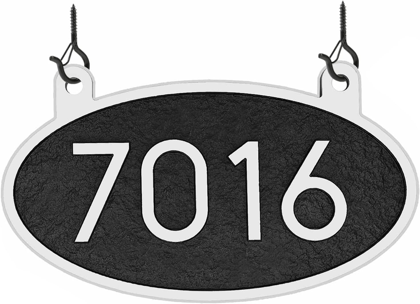 Hanging Address Plaque Oval - Personalized House Number Sign Plaque ...