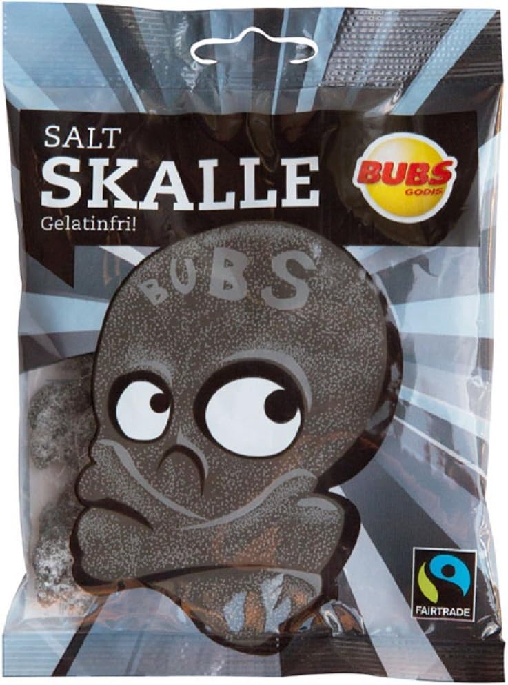 Amazon.com : 2 Bags x 90g of Bubs Godis Salt Skalle - Salt Skallar ...