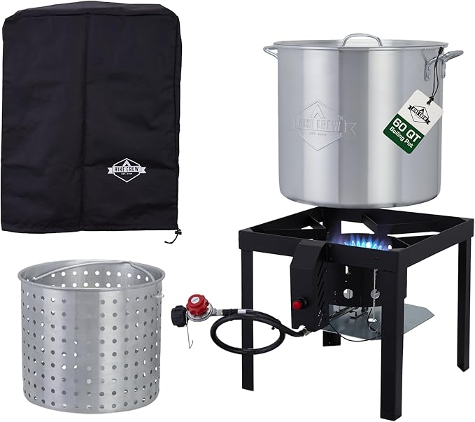 Amazon.com: Hike Crew 60QT Outdoor Boiling Kit with Igniter| 110,000 ...
