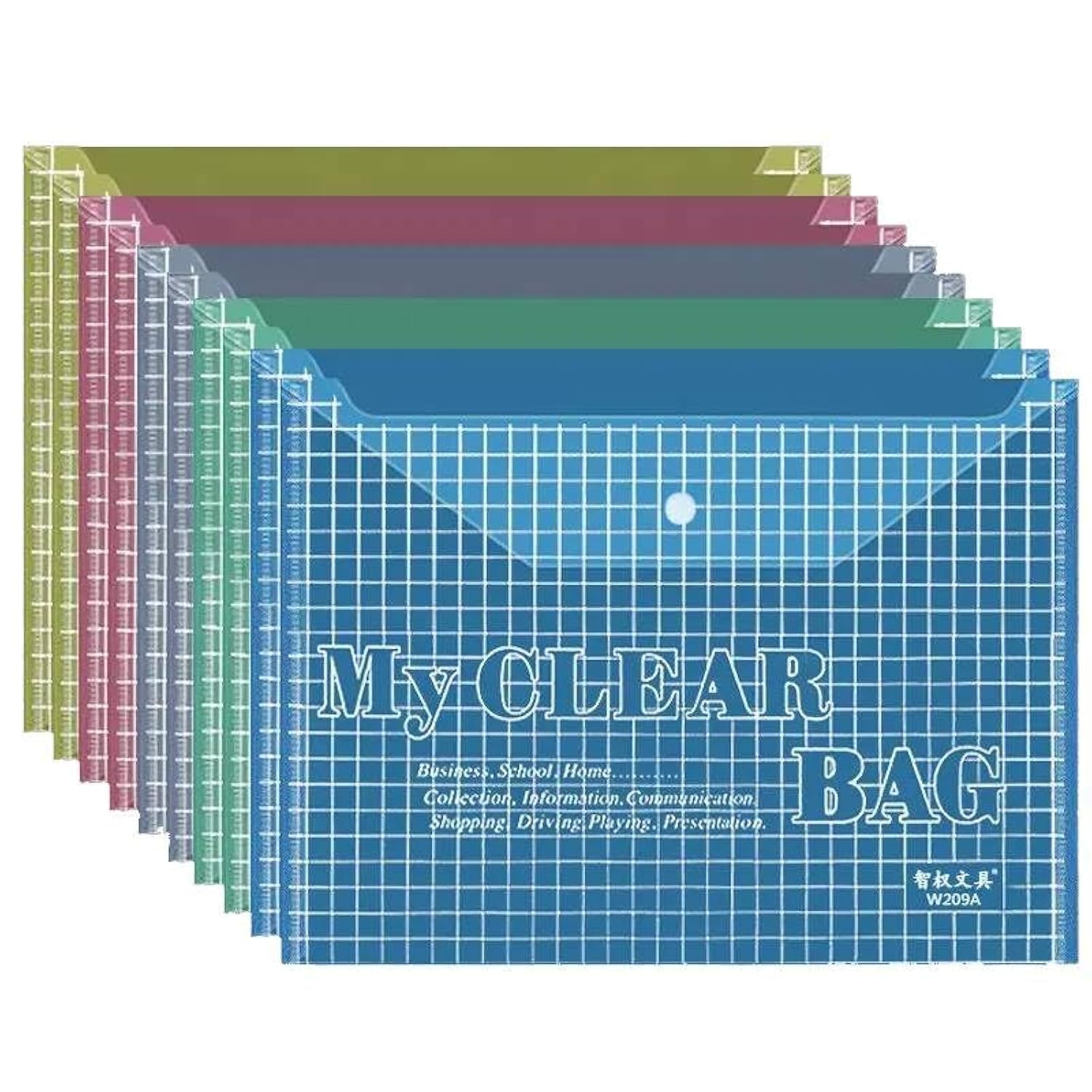 MOMENT 6 PACK Plastic File Folders for Documents, Clear Plastic Folders ...