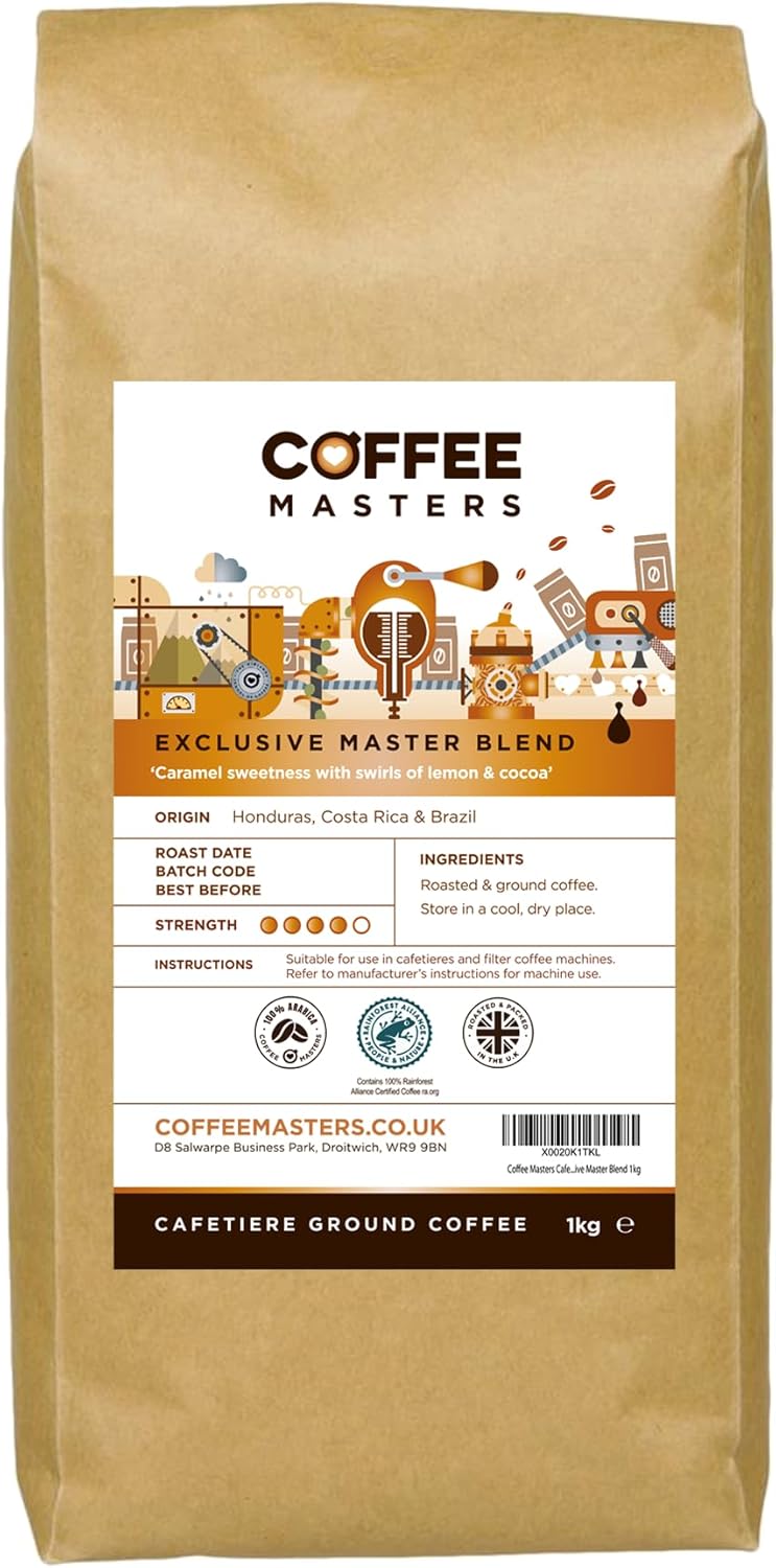 Coffee Masters Cafetiere Ground Coffee - Exclusive Master Blend 1kg ...