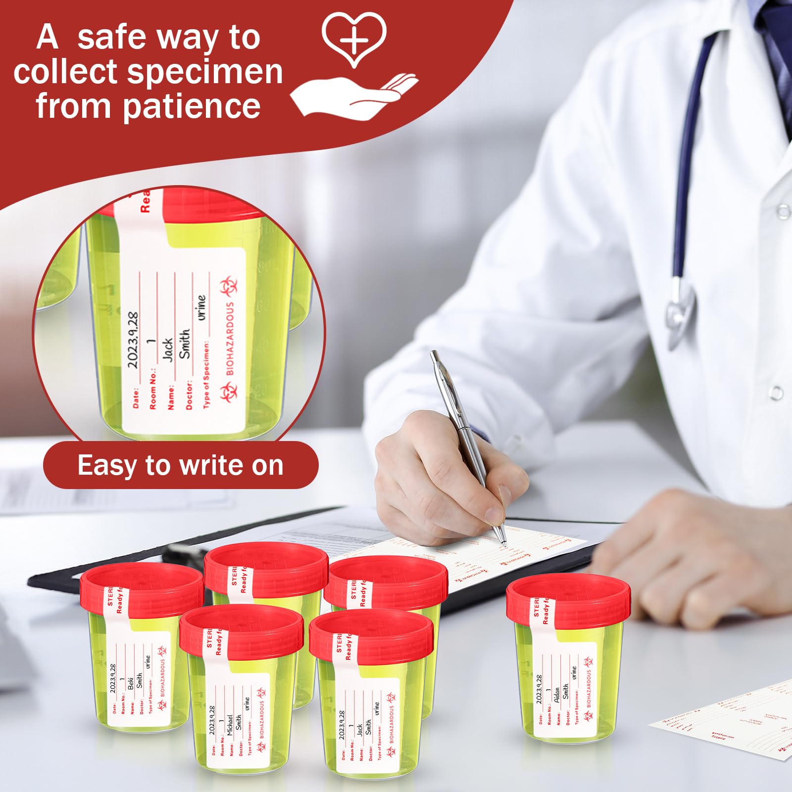 Snapklik.com : 200 Pcs Urine Specimen Cups