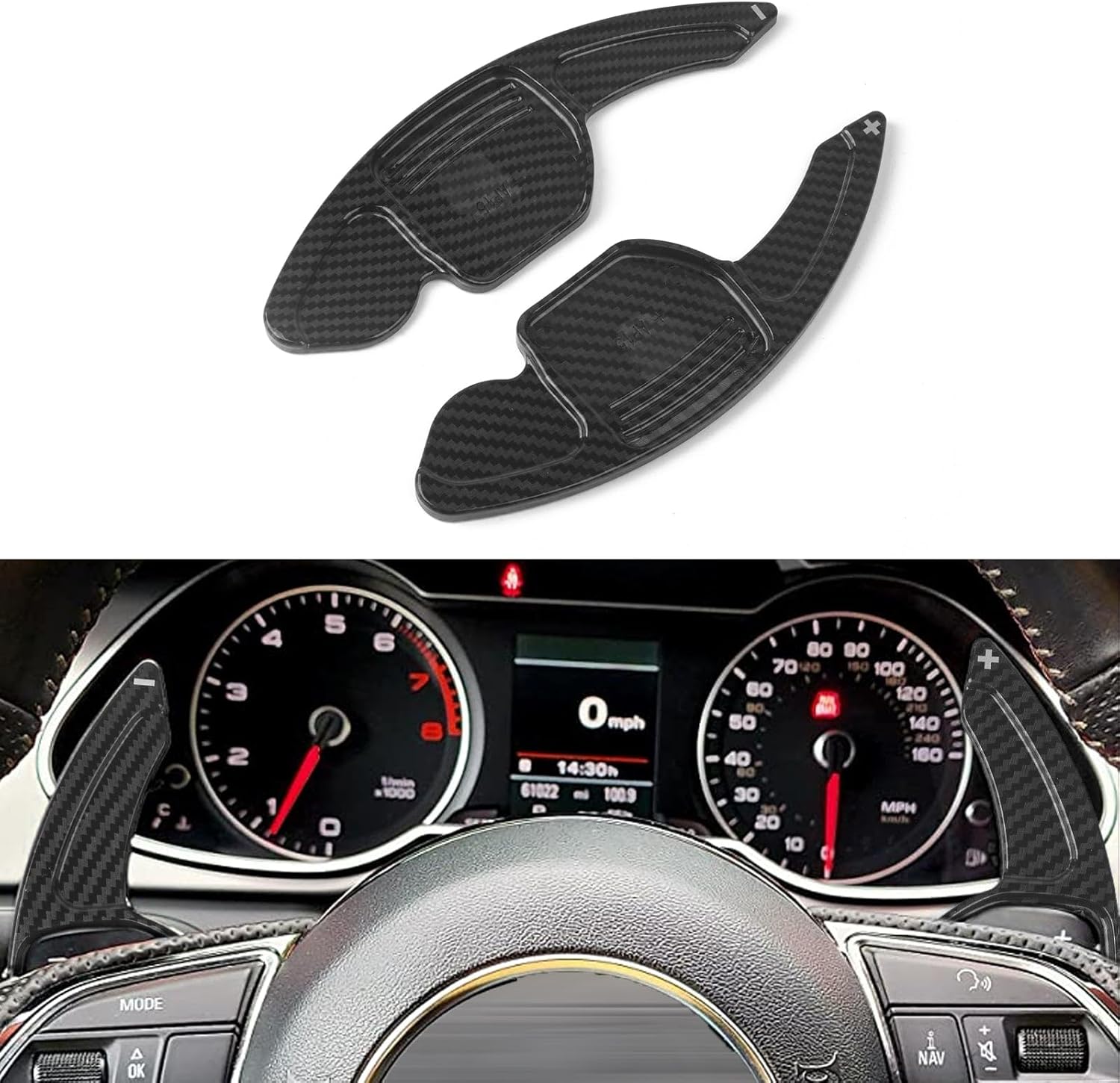 Amazon.com: x xotic tech Carbon Fiber Pattern Paddle Shifter Extensions Interior Shift Cover ...