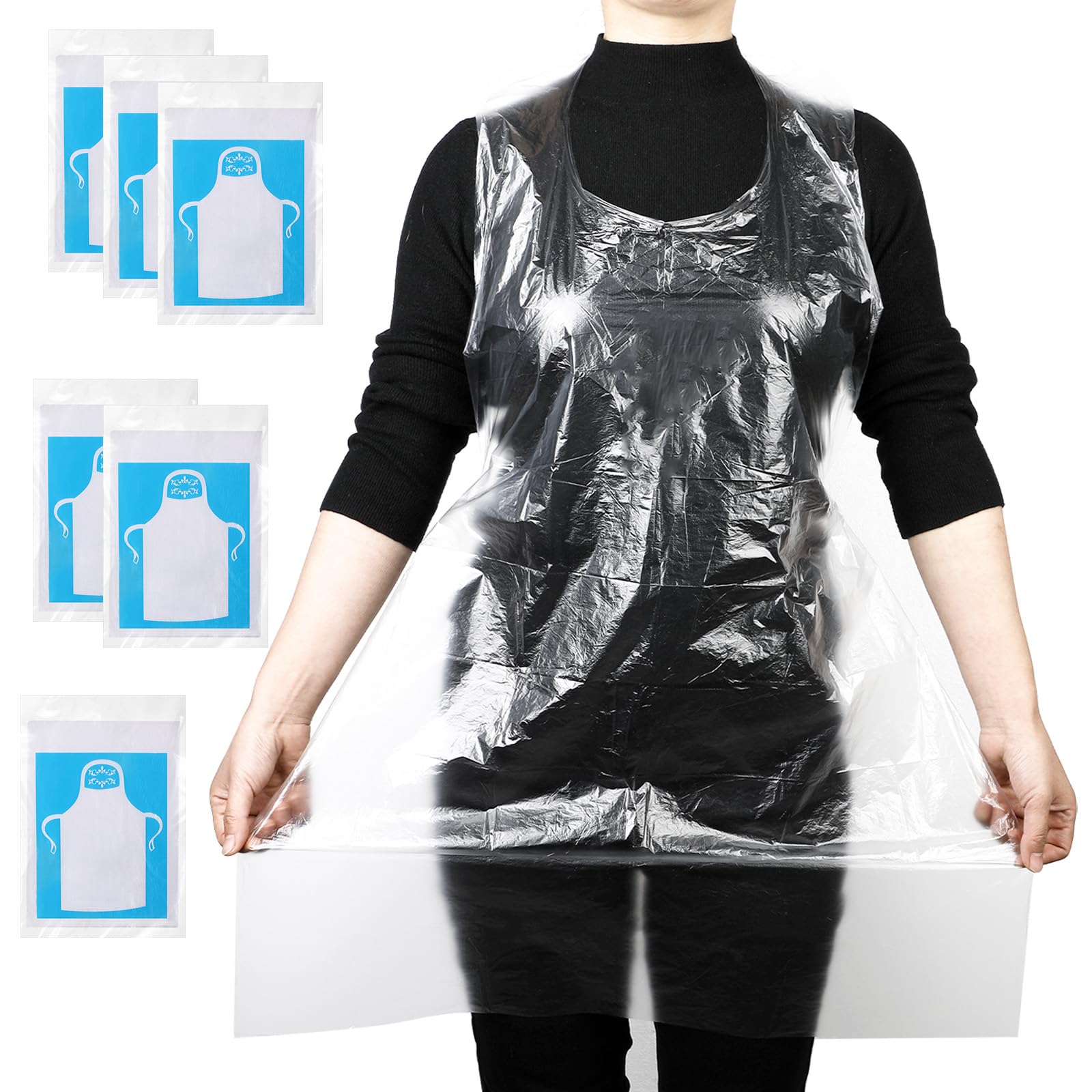 Amazon.com: SynHHergyx 200 Pack Plastic Disposable Aprons 24 x 37 Inch ...