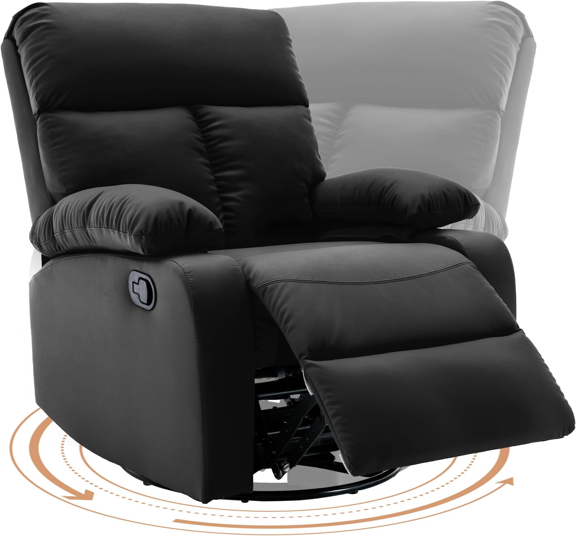 Amazon.com: Lyromix Power Swivel Nursery Glider Recliner Chair ...
